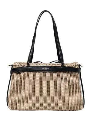 Dolce & Gabbana Woven Shoulder Bag - Beige
