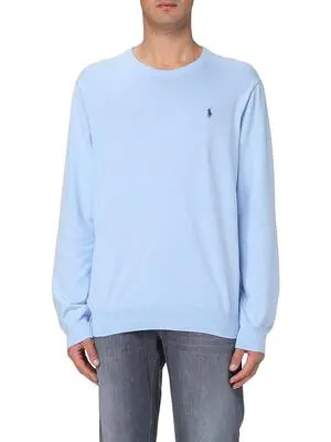 Polo Ralph Lauren Polo Ralph Lauren Men's Cotton Crewneck Sweater With Embroidered Logo Gnawed Blue
