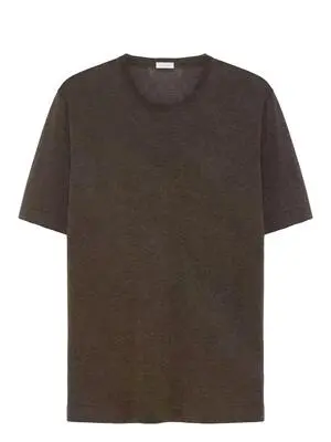 Caruso Short-sleeves Cotton T-shirt - Brown