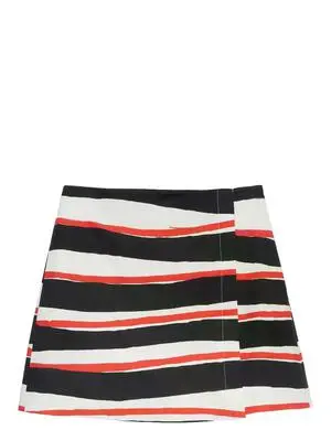 MSGM Printed Mini Skirt - Black