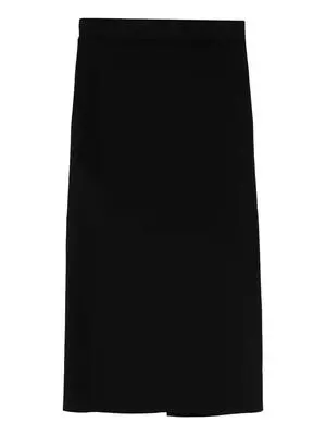 P.a.r.o.s.h Ribbed Midi Skirt - Black