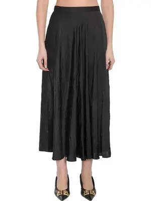 Balenciaga Asymmetrical Midi Skirt - Black