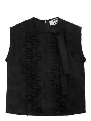 MSGM Ruffled Top - Black