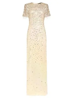 Jenny Packham Jenny Packham Esna Embellished Gown Neutrals