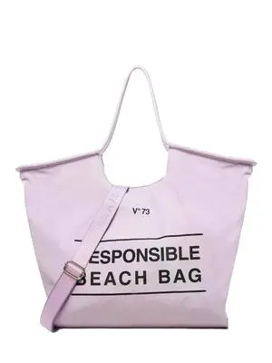 V°73 V°73 Logo-Print Beach Bag