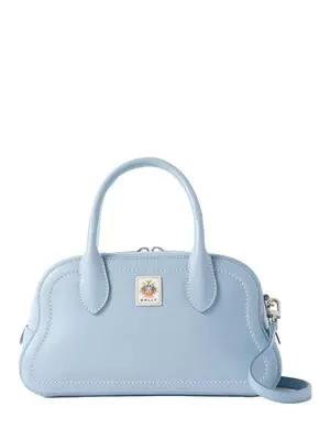 Bally Unda Appliquéd Leather Tote - Blue