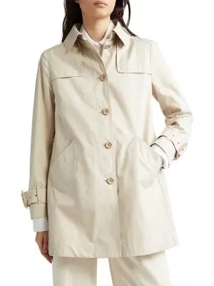 Herno Delon Cotton Short Trench Coat - Champagne