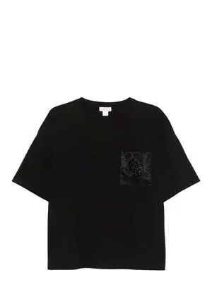 Liu Jo Bead-logo T-shirt - Black