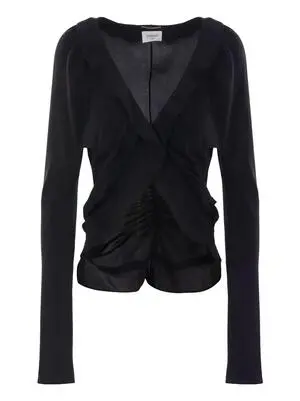 Saint Laurent Crepe De Chine Blouse - Black