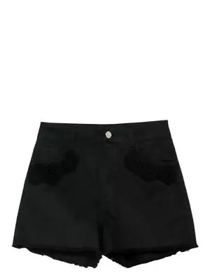 Liu Jo Crochet Floral Shorts - Black