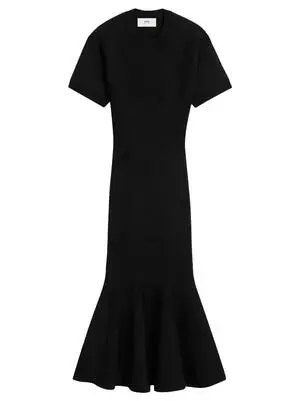 Ami Godet Dress - Black