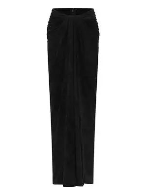 OUDE WAAG Draped Maxi Skirt - Black