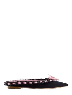 Giambattista Valli Bow-detail Slippers - Black
