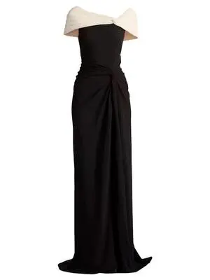 Tadashi Shoji Asymmetric Gown - Black