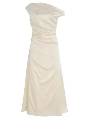 Staud Exclusive Phare Stretch-silk Dress - Ivory
