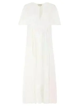 ANNA MOLINARI Broderie Anglaise Dress - White
