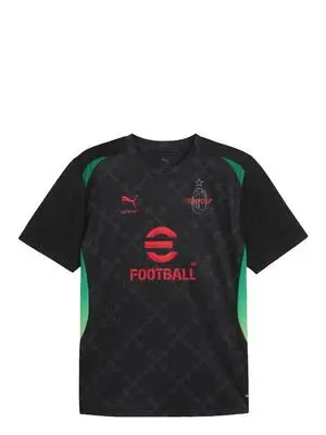 Off-White X Puma Ac Milan Pre-match Short Sleeve Jersey - Black/red
