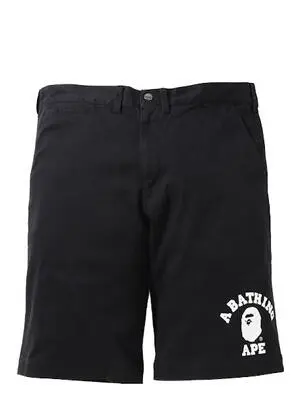 A BATHING APE College Chino Shorts - Black