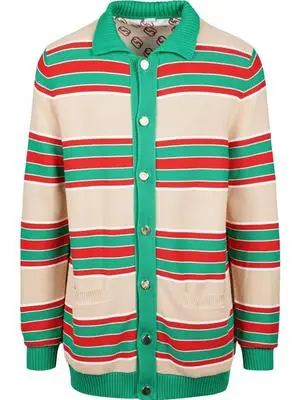Gucci Striped Knit Sweater - Green/ivory