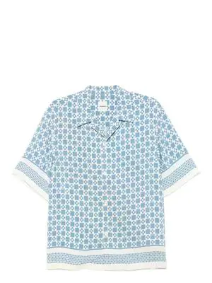 Sandro Print Short-sleeve Shirt - Blue
