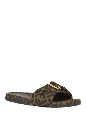 Fendi Feel Knotted Slide Sandal - Tobacco