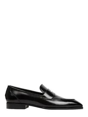 ANTHONY VEER Belmont Penny Loafer - Onyx Shine Black