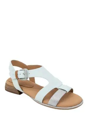 Gentle Souls By Kenneth Cole Haisley Ankle Strap Sandals - Light Blue Leather