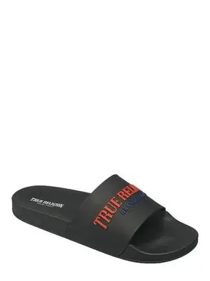 True Religion True Religion "Weezy" Logo Slide Sandals Black