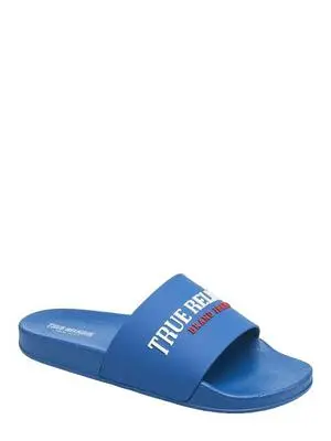 True Religion True Religion "Weezy" Logo Slide Sandals Blue
