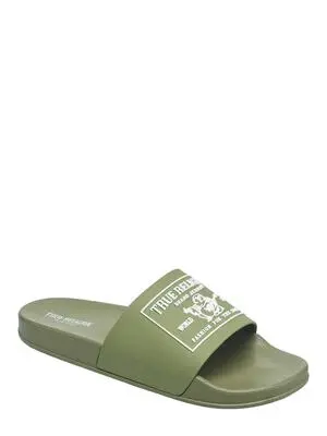 True Religion Logo Slides Olive