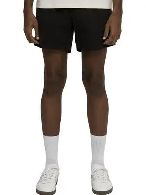 MAUI & SONS Maui Tag Nylon Swim Trunks - Black