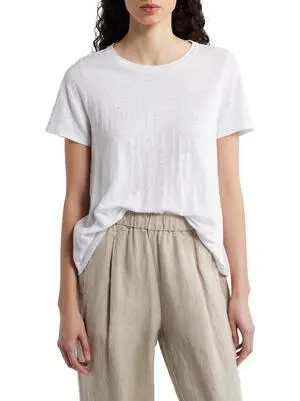 EILEEN FISHER Eileen Fisher Crewneck Organic Linen T-shirt