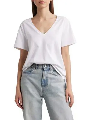 GOOD AMERICAN Good American Heritage V-Neck T-Shirt