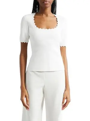 Emporio Armani Stretch Milano Top - Soft White