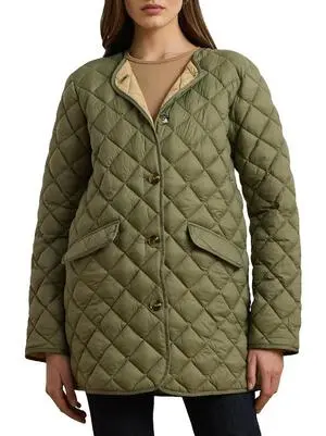 Ralph Lauren Lauren Ralph Lauren Quilted Puffer Jacket Sage Green
