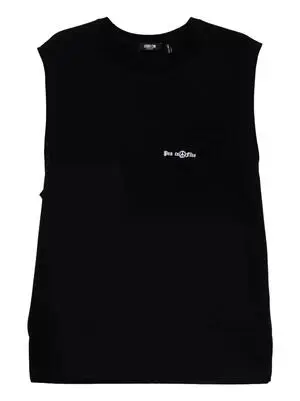 FIVE CM Logo-embroidered Vest - Black