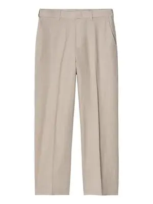 Cos Fluid Linen Wide-Leg Trousers Beige