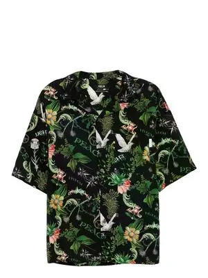 FIVE CM Graphic-print Shirt - Black