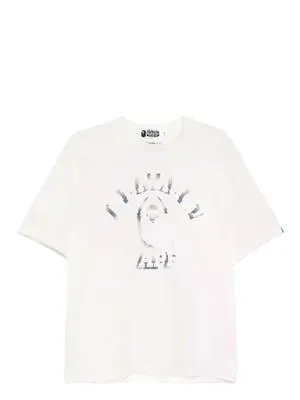 A BATHING APE Garment-dye Spray-print T-shirt - Neutrals