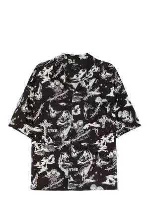 FIVE CM Graphic-print Shirt - Black