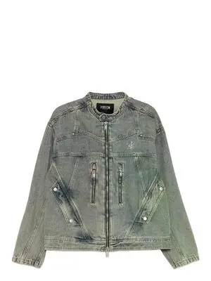 FIVE CM Logo-studs Denim Jacket - Blue