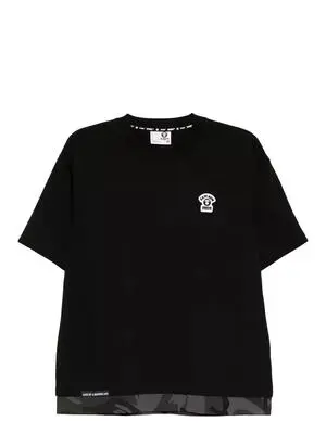 AAPE BY *A BATHING APE Moonface Logo T-shirt - Black