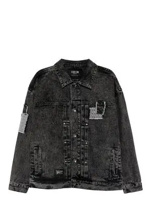 FIVE CM Patchwork Denim Jacket - Grey