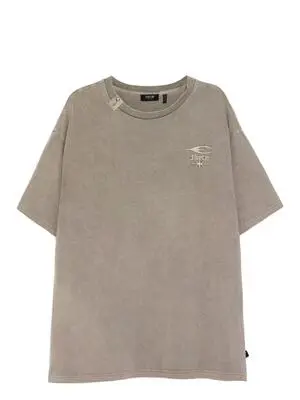 FIVE CM Logo-embroidered T-shirt - Neutrals
