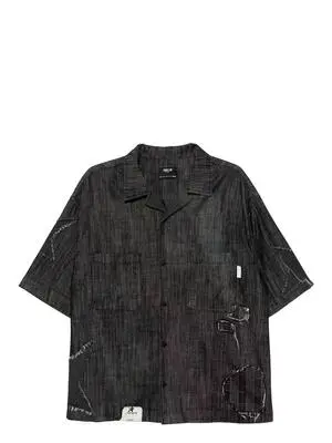 FIVE CM Denim Short- Sleeves Shirt - Black