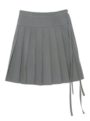 LOW CLASSIC Pleated A-line Skirt - Green
