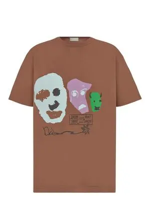 Dior X Cactus Jack Oversized T-shirt 'coffee - Brown