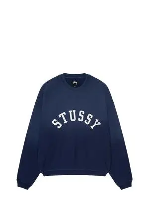 StÜssy Sun Faded Oversized Crew Blue