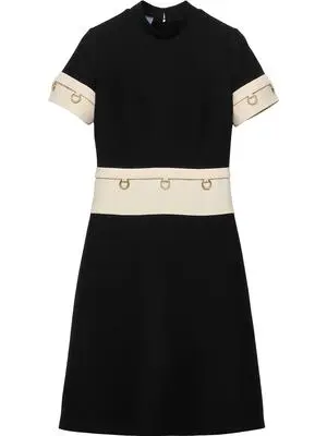Prada Tricotine Fit-and-flare Dress - Black