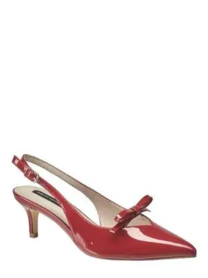 French Connection Quinny Slingback Kitten Heel With Bow Detailing - Redpt